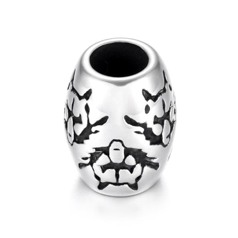Viking Bead for Beards - Wolf Head is made of Titanium Stainless Steel ...