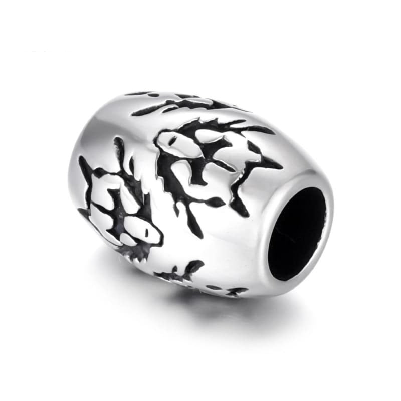 Viking Bead for Beards - Wolf Head is made of Titanium Stainless Steel ...