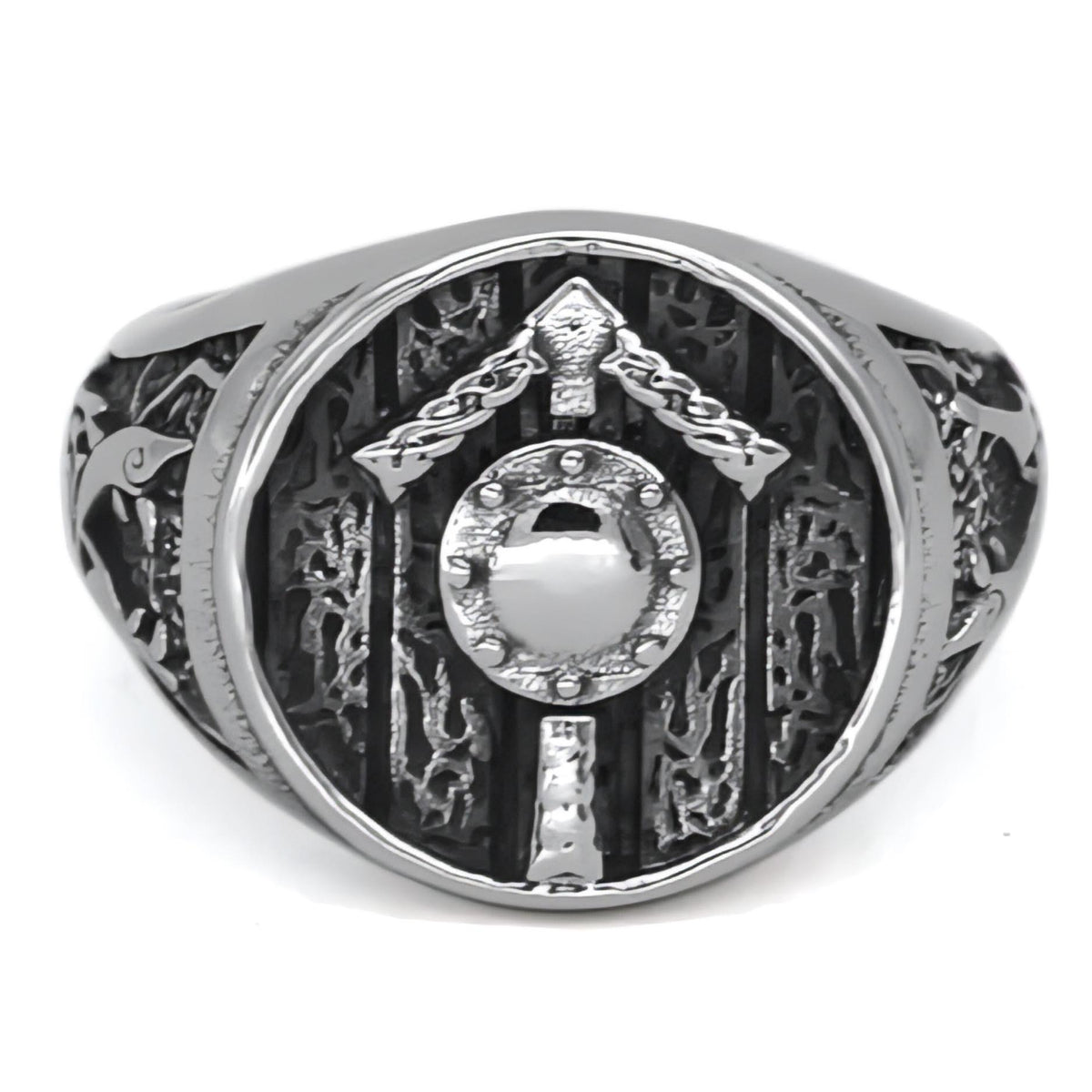 Tyr Signet Viking Shield Ring | Viking-Store