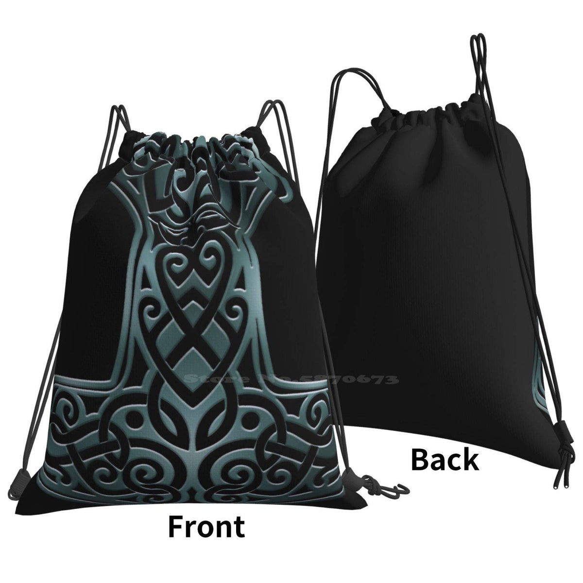 Thor's Hammer- Mjolnir Drawstring Bag | Viking-Store