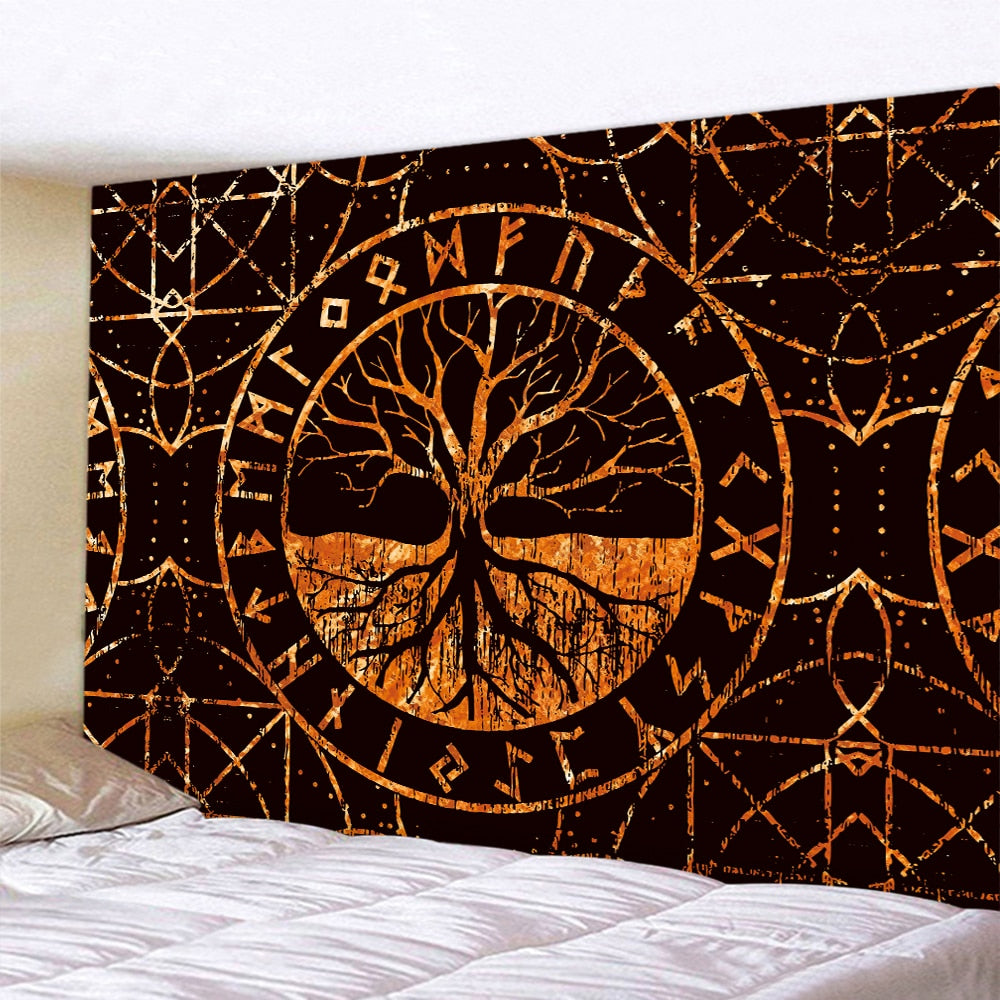 VIKING TAPESTRY - YGGDRASIL RUNES | Viking-Store