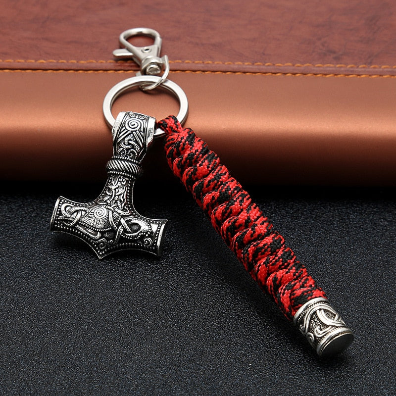 Mjolnir Braided Paracord Key Ring | Viking-Store