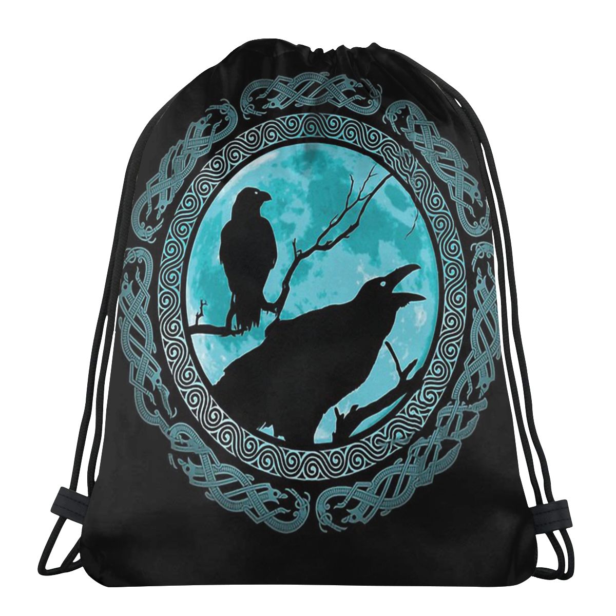 Hugin Munin Odin's Ravens Drawstring Bag | Viking-Store