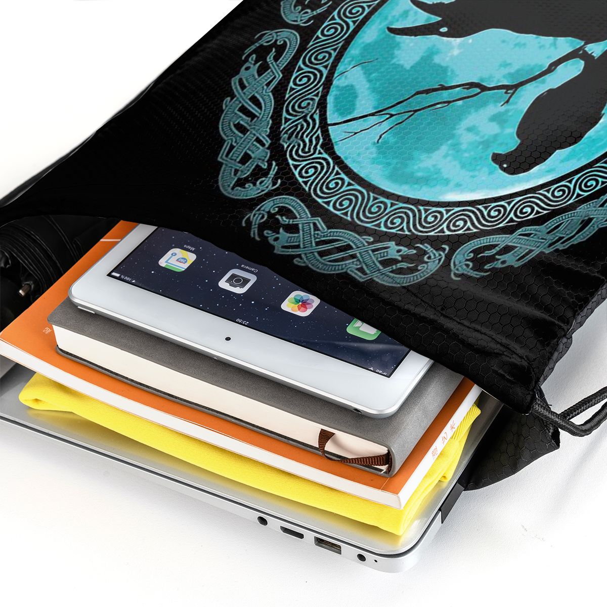 Hugin Munin Odin's Ravens Drawstring Bag | Viking-Store