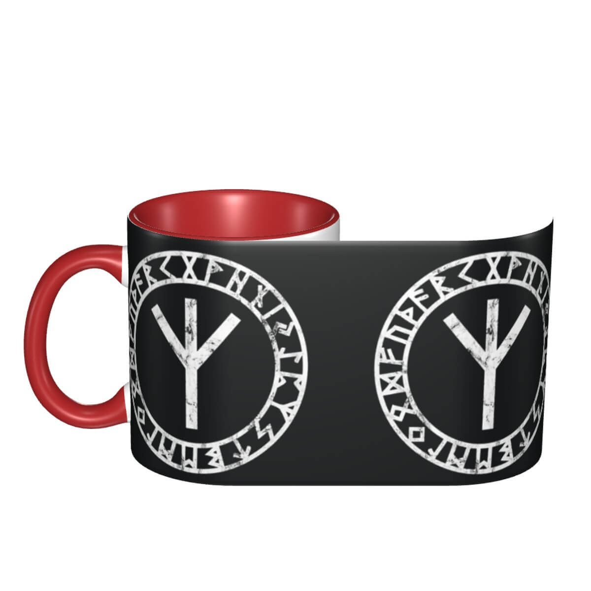 Algiz Norse Runes Two-Tone Coffee Mug | Viking-Store