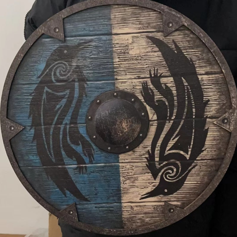 Odin's Ravens Viking Battle Shield - Wooden Wall Hanging Decor | Viking ...