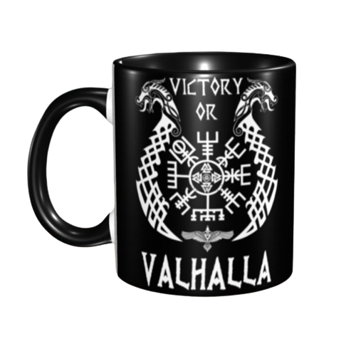 Victory Or Valhalla Two-Tone Coffee Mug | Viking-Store™