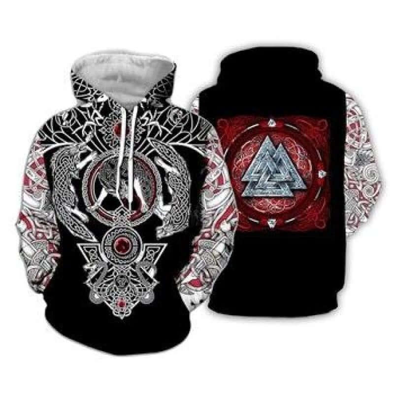 Blood Valknut (Viking Hoodie) | Viking-Store